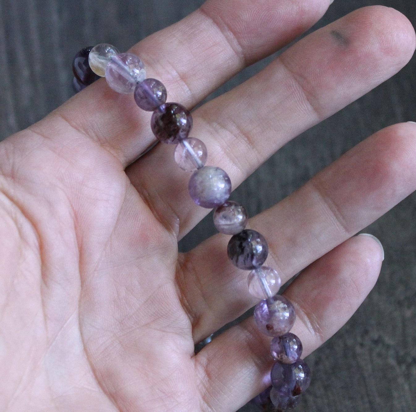 Men's Super Seven Amethyst Bead Bracelet, 8mm – LynnToddDesigns