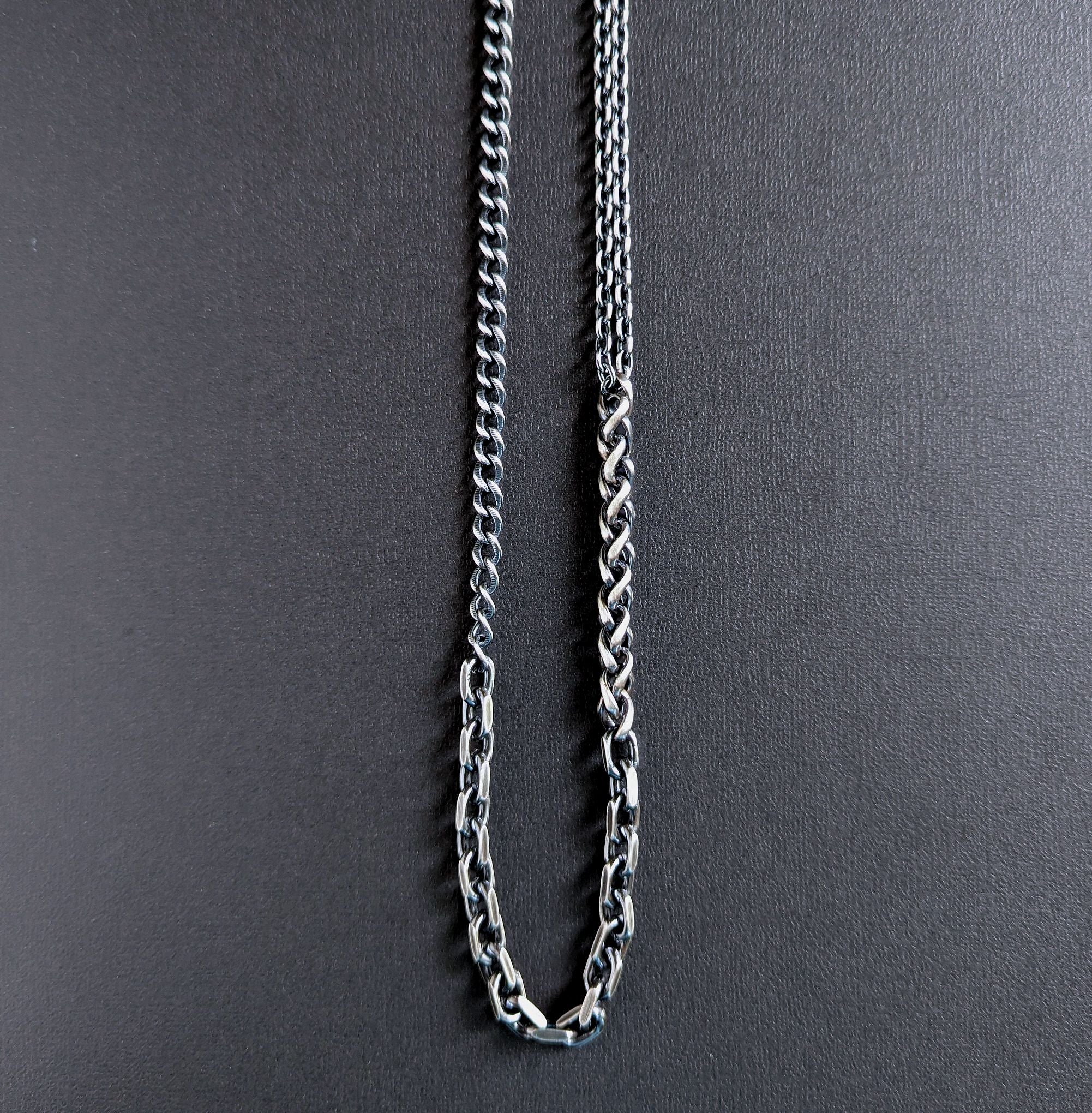 Men's Mixed Heavy Chain Necklace, Curb, Cable and Wheat – LynnToddDesigns